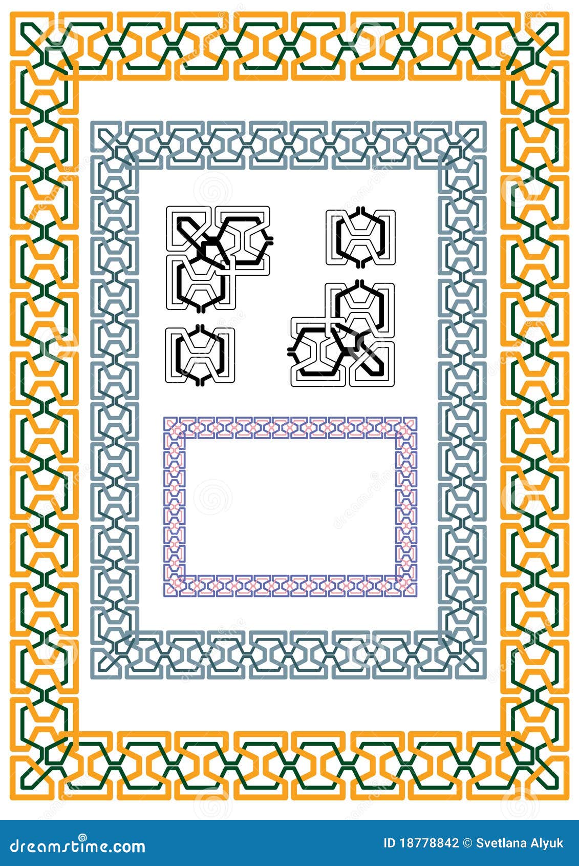 Frame vector stock vector. Illustration of strapwork - 18778842