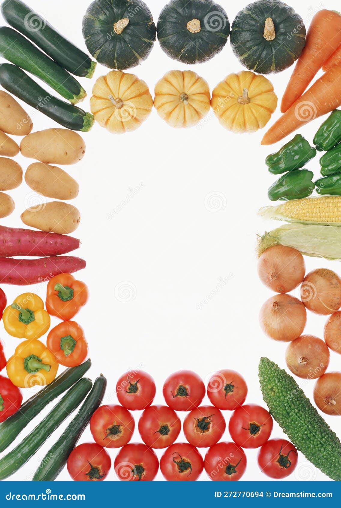 Frame of Vegetables Background Stock Photo - Image of frame, petals ...