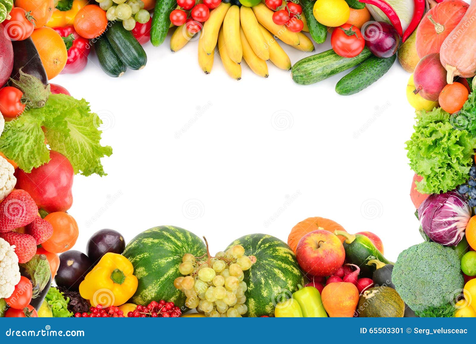 Frame Of Vegetables And Fruits Stock Image - Image: 65503301