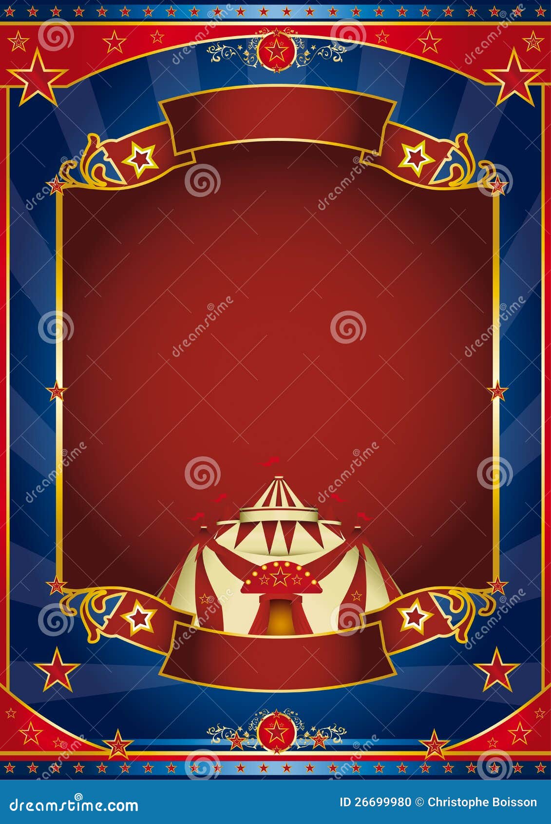 Frame Vermelho Mágico Do Circo Ilustração do Vetor - Ilustração de ...