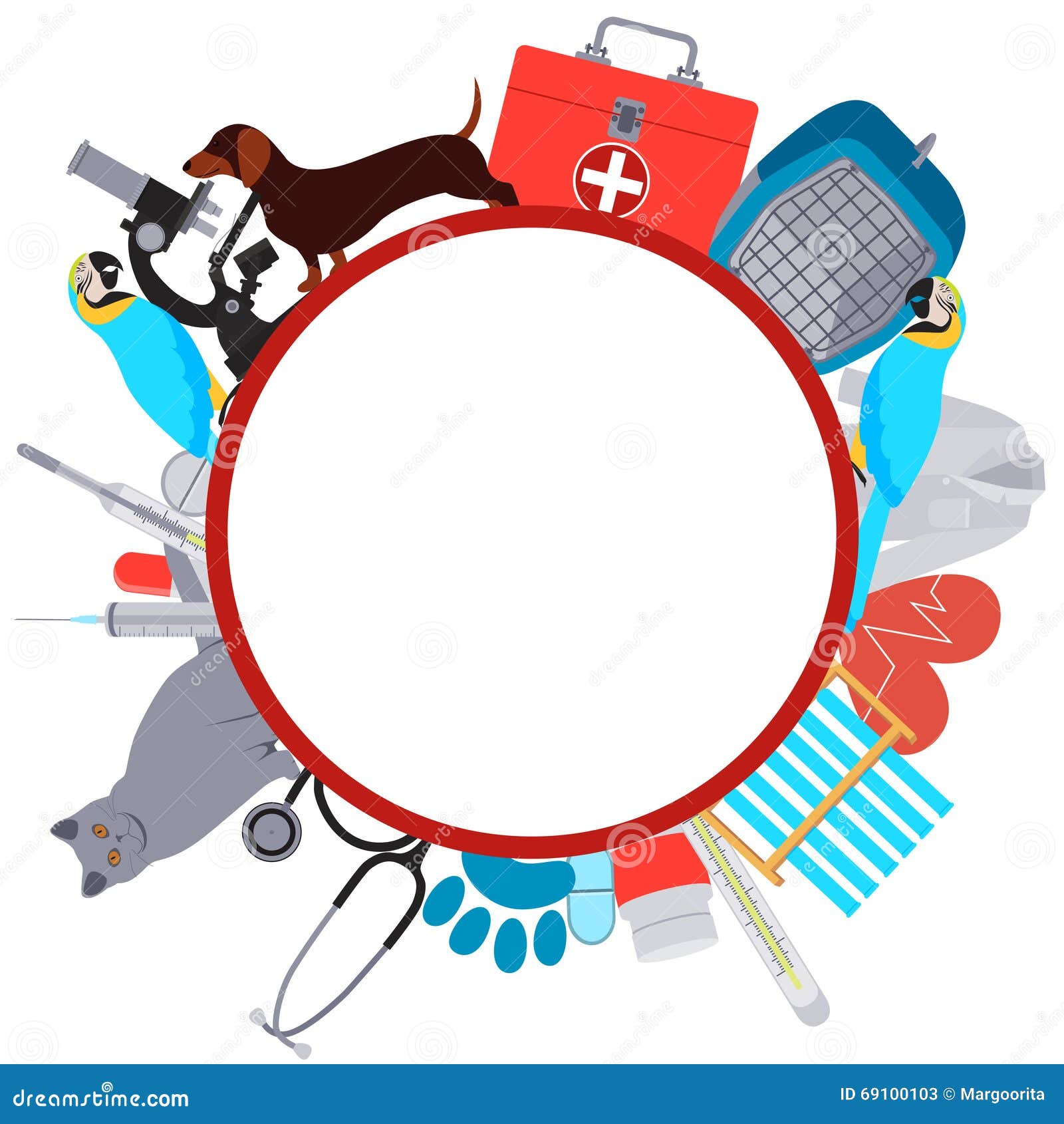 Frame Veterinary stock vector. Illustration of frame - 69100103