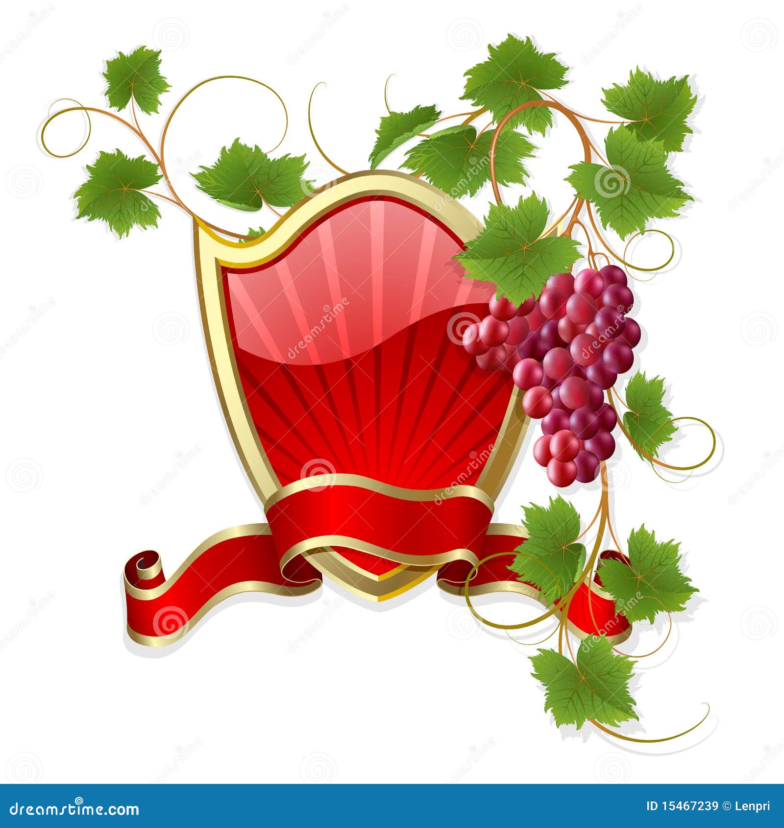 Frame with vine stock vector. Illustration of bunch, metal - 15467239