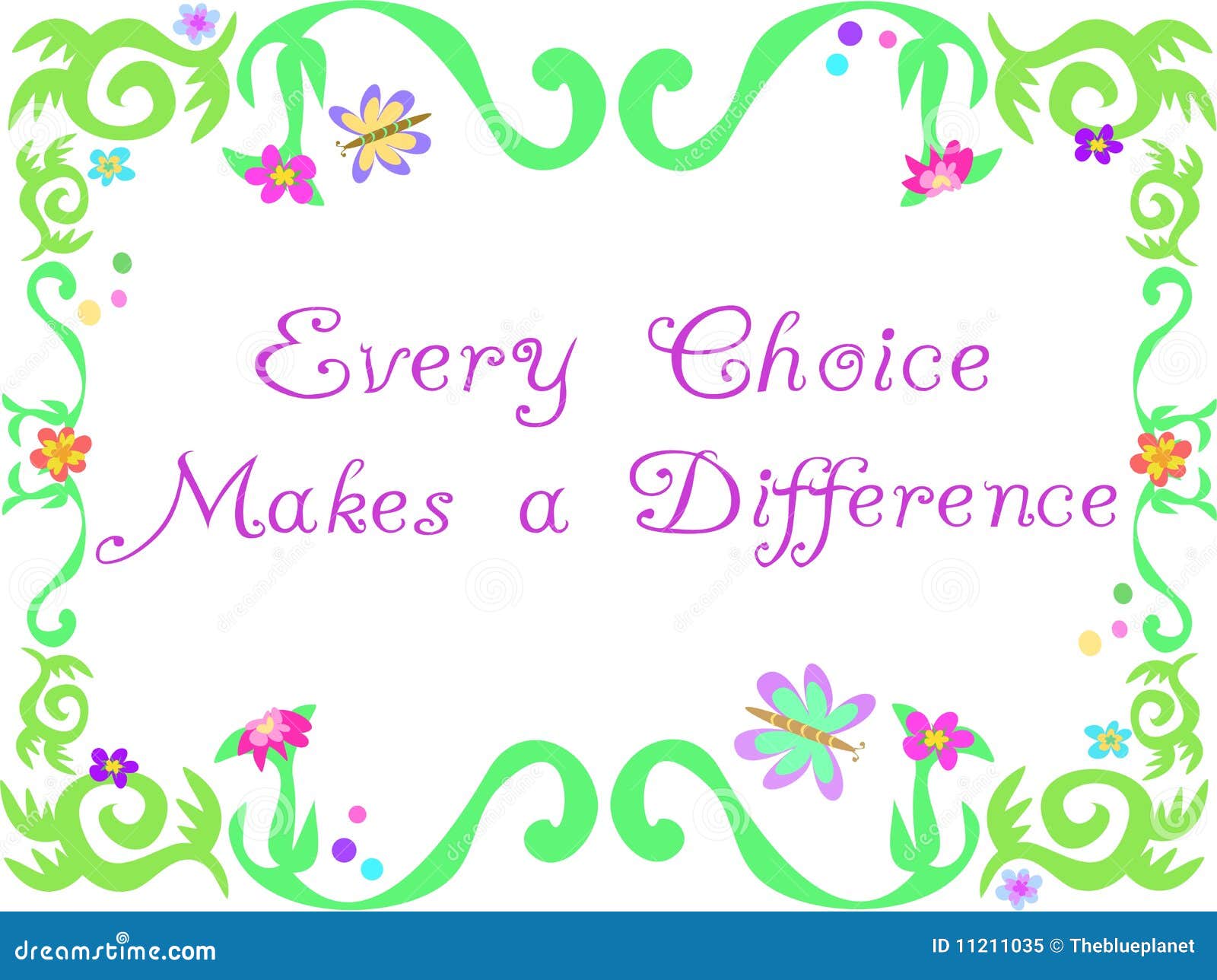 Frame of Vines with Every Choice Makes a Differenc Stock Vector ...