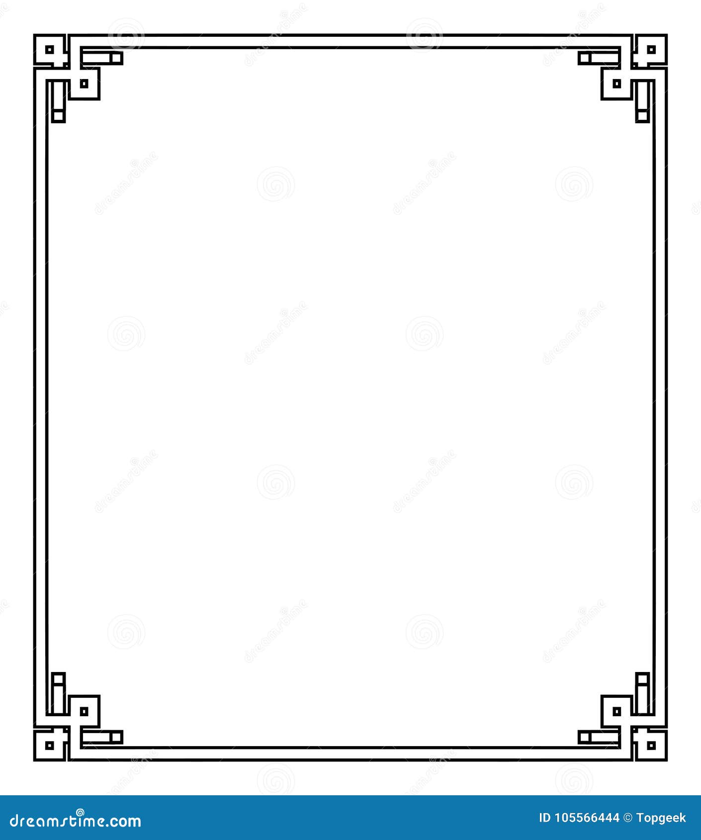 Frame Vintage Corners Made of Geometric Triangles Stock Vector ...