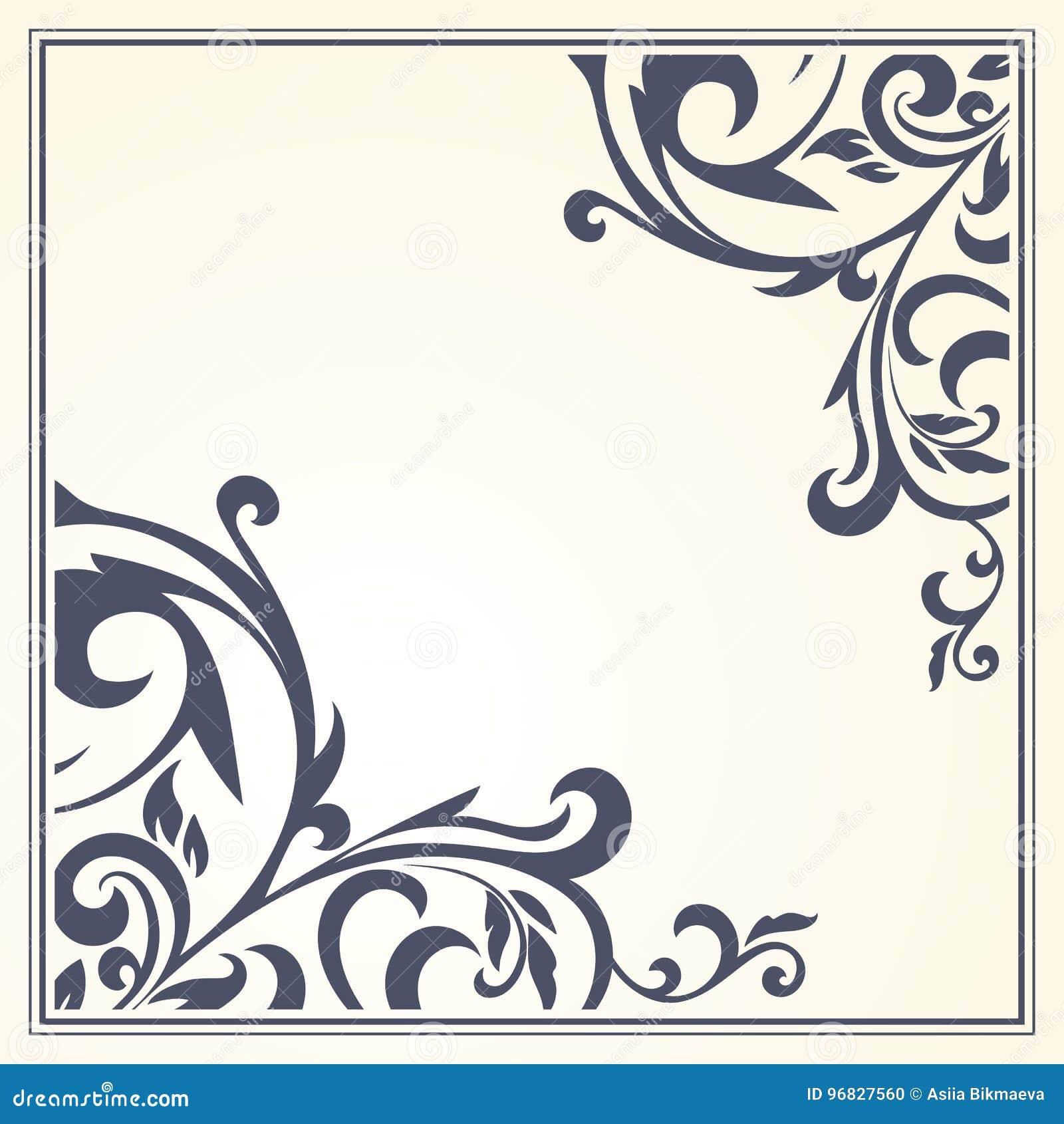 Frame with Vintage Pattern.Background with Floral Design Stock Vector ...