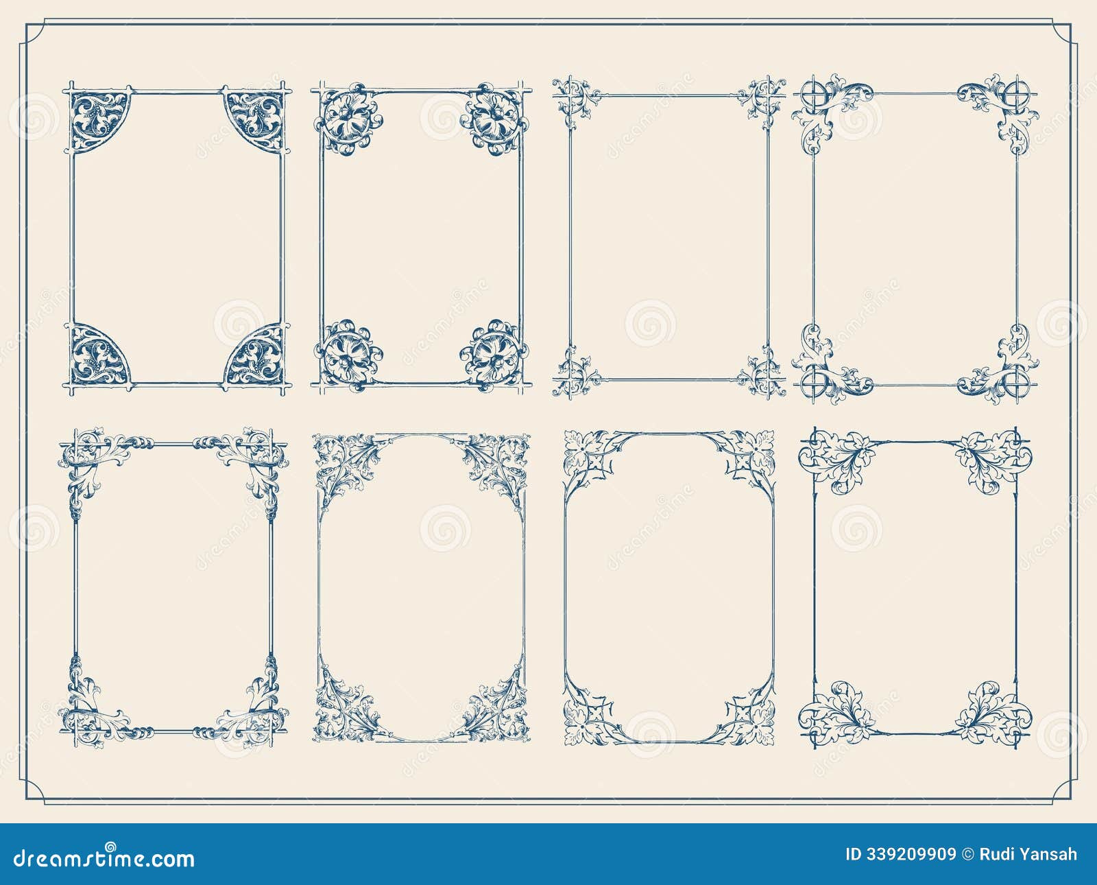 Frame Vintage Rustic Design Elements Corners and Borders Vector Good ...