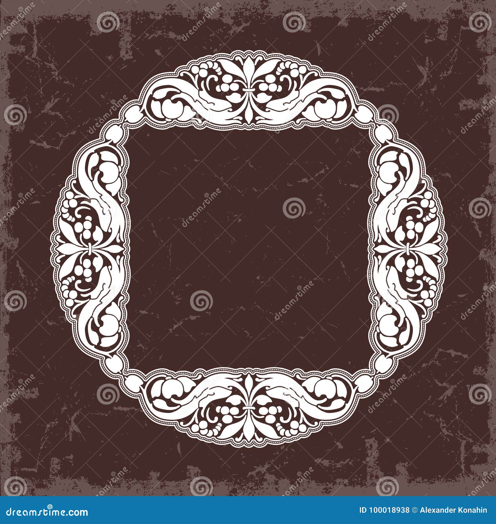Frame in vintage style stock vector. Illustration of summer - 100018938