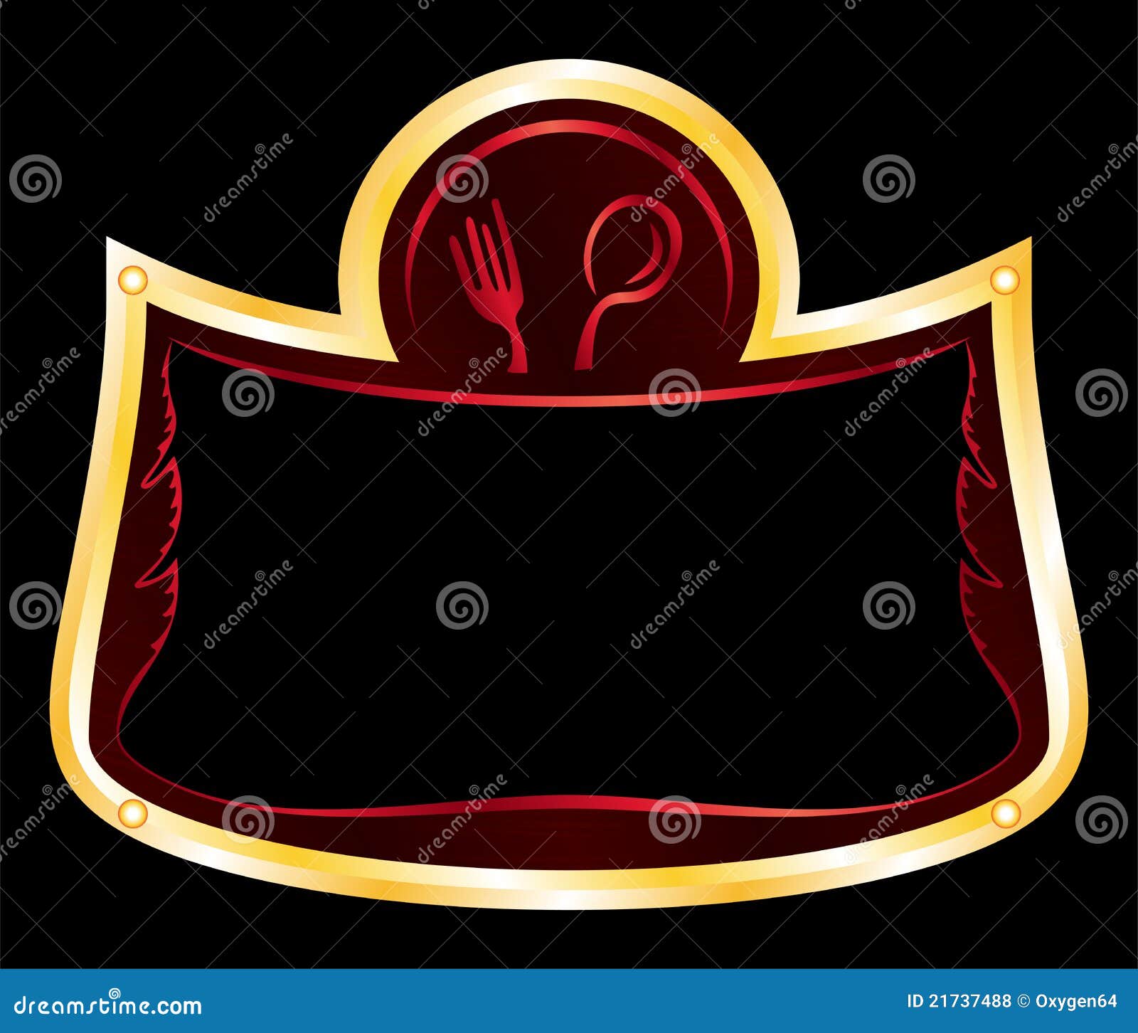 Frame voor restaurant vector illustratie. Illustration of etiket - 21737488