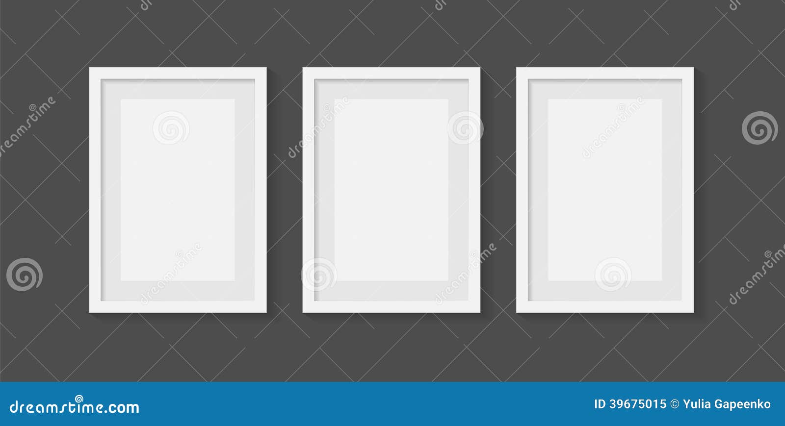 Frame on Wall for Your Text and Images, Vector Illustration Stock ...