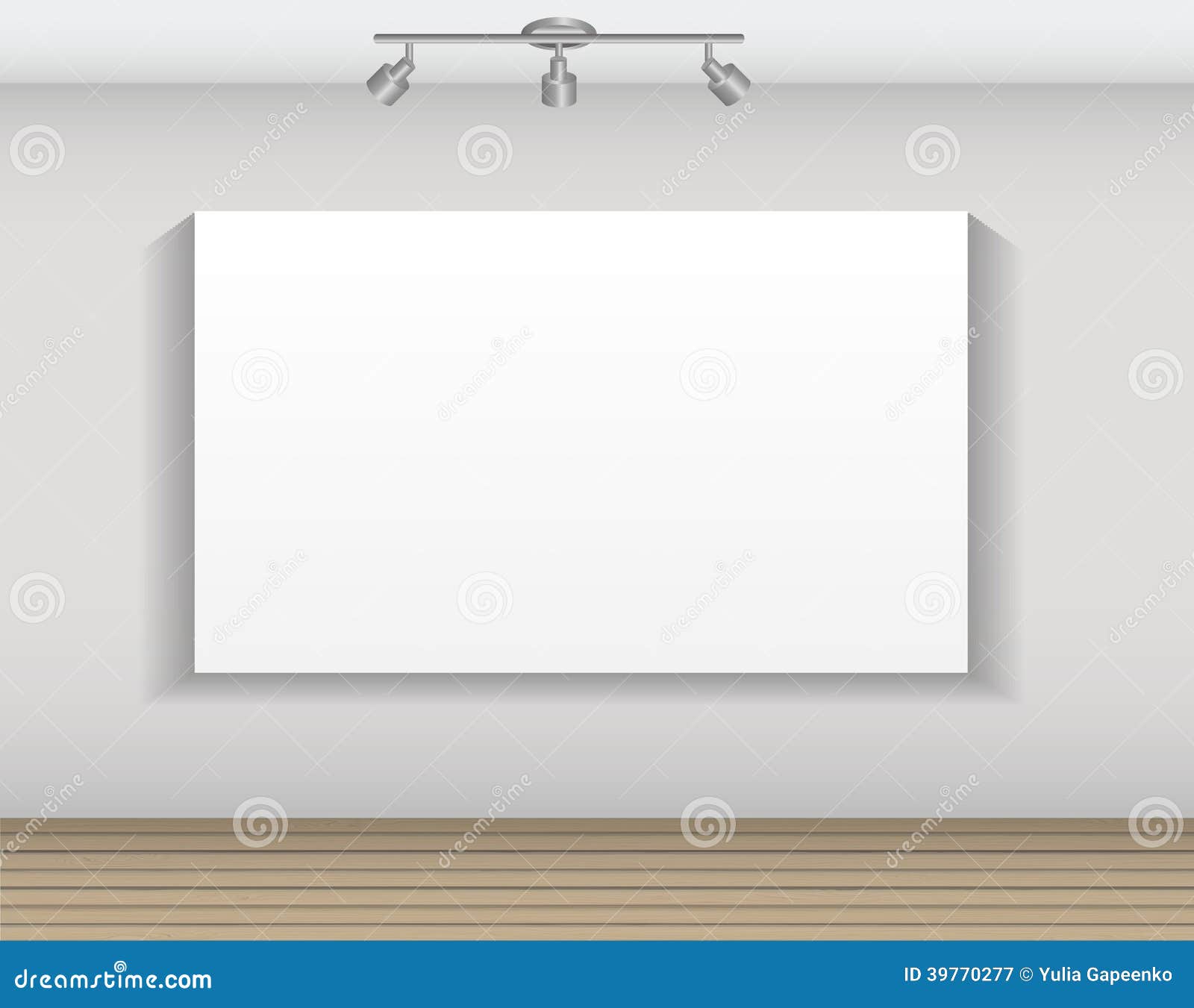 Frame on Wall for Your Text and Images, Vector Illustration Stock ...