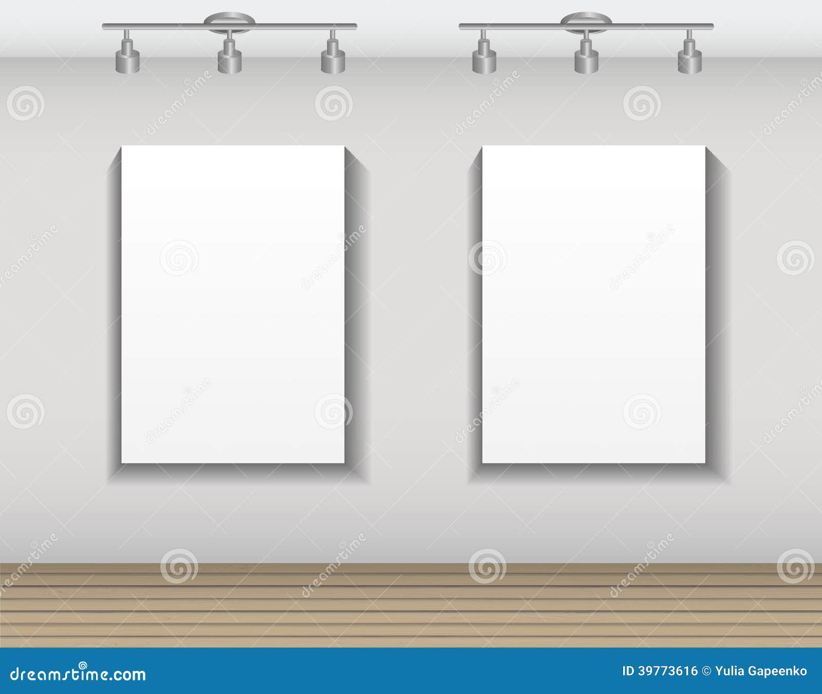 Frame on Wall for Your Text and Images, Vector Illustration Stock ...