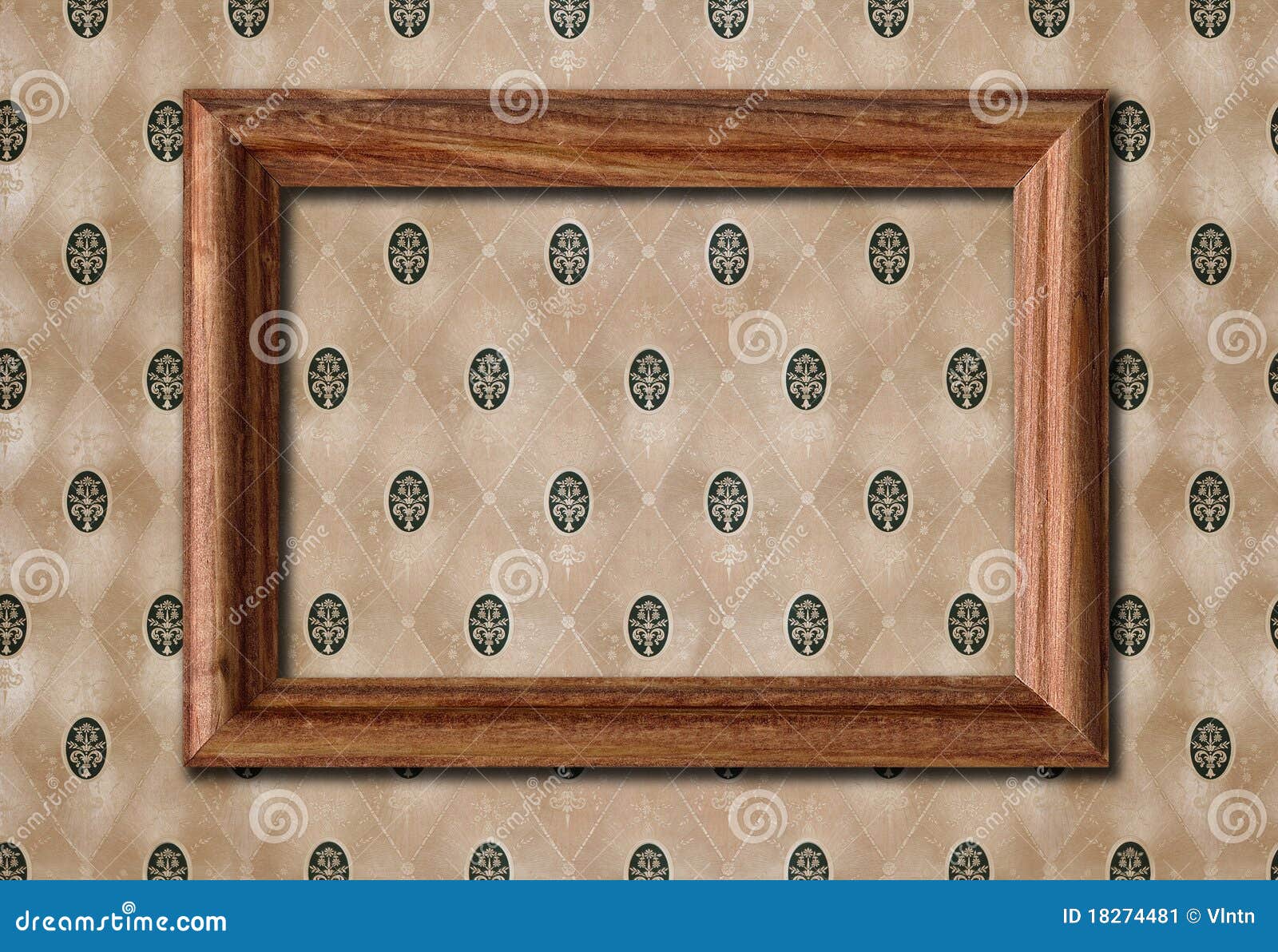 Frame on wallpaper stock image. Image of frame, textured - 18274481