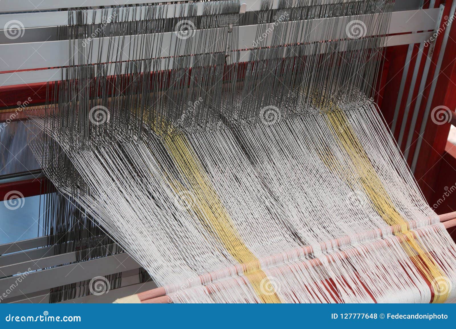 Frame for Weaving Yarns with Colored Threads Stock Photo - Image of ...