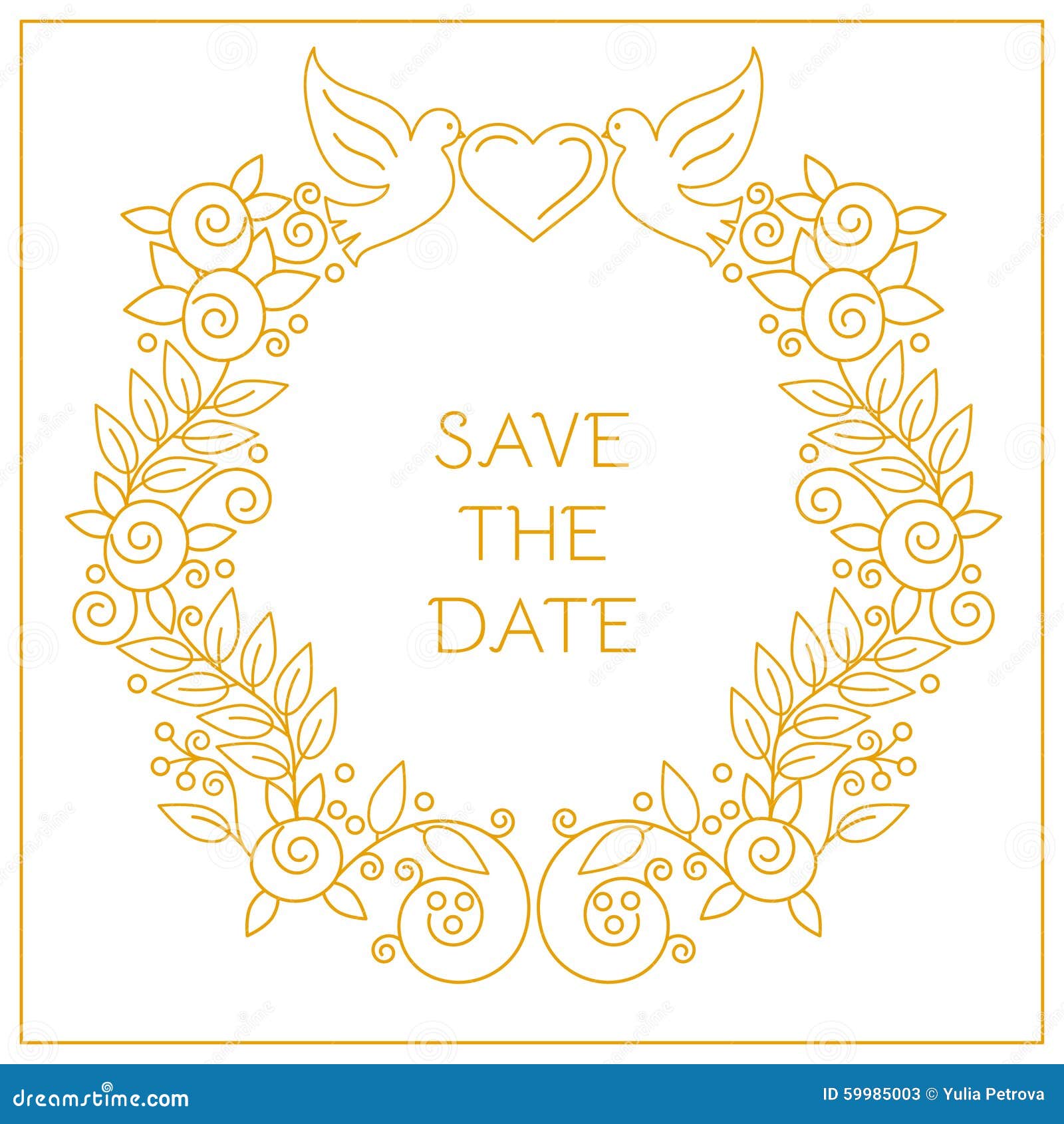 Frame for Wedding Invitations. Stock Vector - Illustration of flower ...