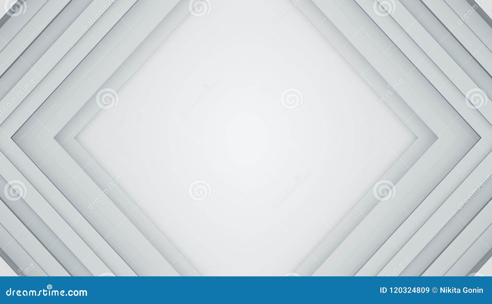 Frame of White Lines 3D Render Background Stock Illustration ...