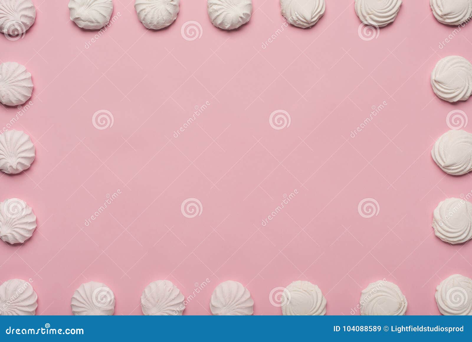 Frame of White Marshmallows Stock Image - Image of eating, delicious ...