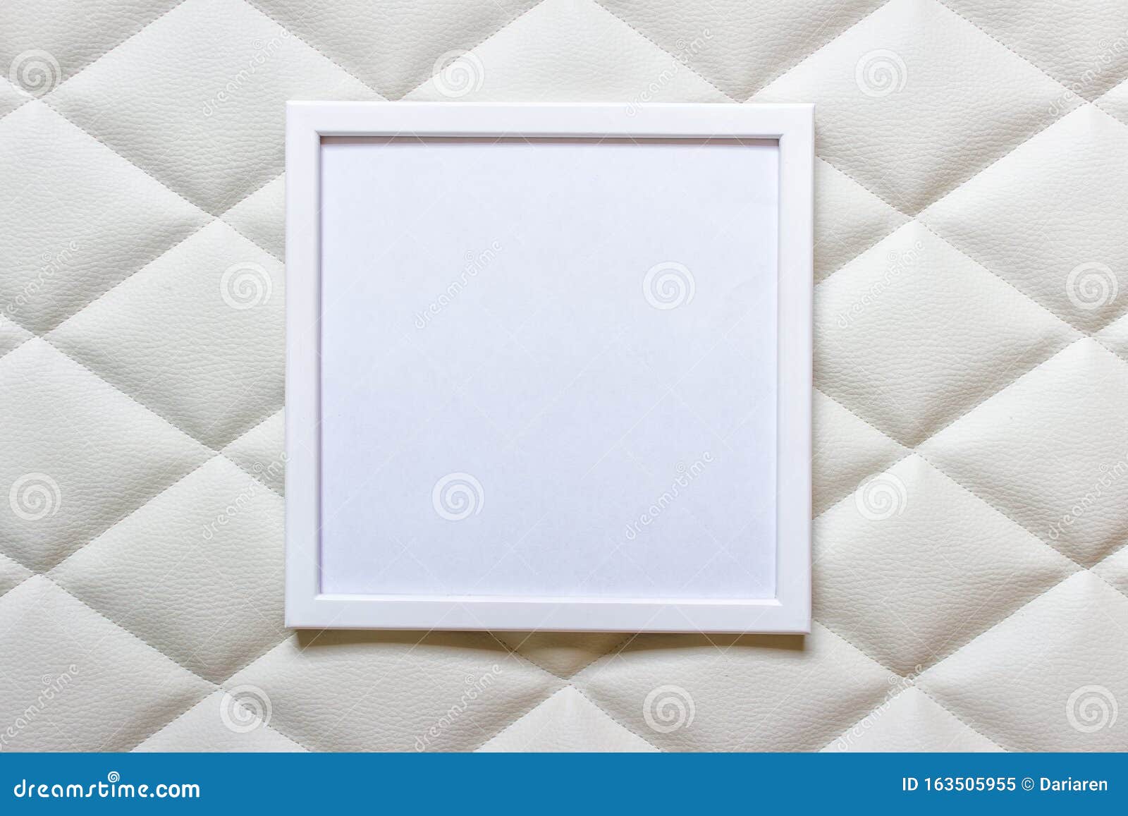 Frame on White Tufting Plaid Cloth Stock Image - Image of farbic ...