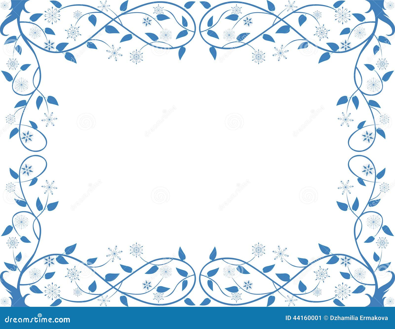 Frame of winter tree stock vector. Illustration of nouveau - 44160001