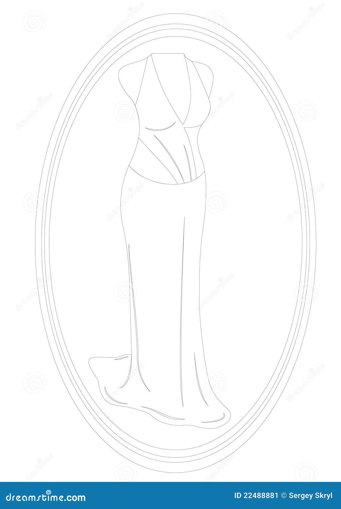 Frame with a woman s dress stock vector. Illustration of industry ...