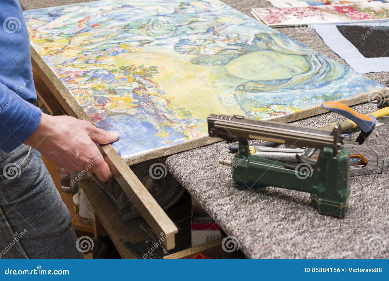 In a Frame Workshop stock photo. Image of arranging, craftsmanship ...