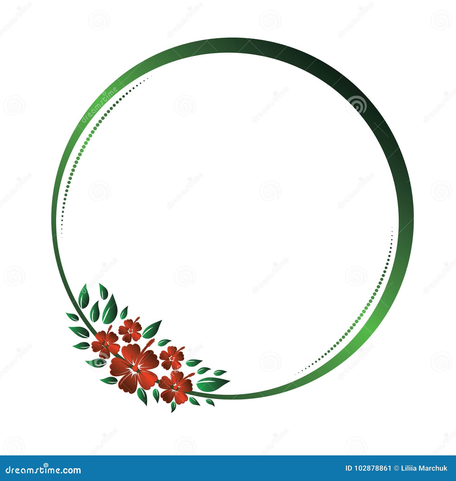 Frame of a wreath stock vector. Illustration of flower - 102878861