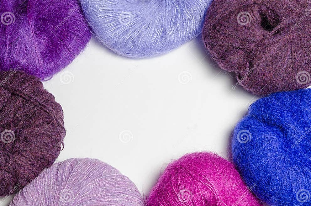 Frame of yarn balls stock image. Image of knitting, pastel - 49055157