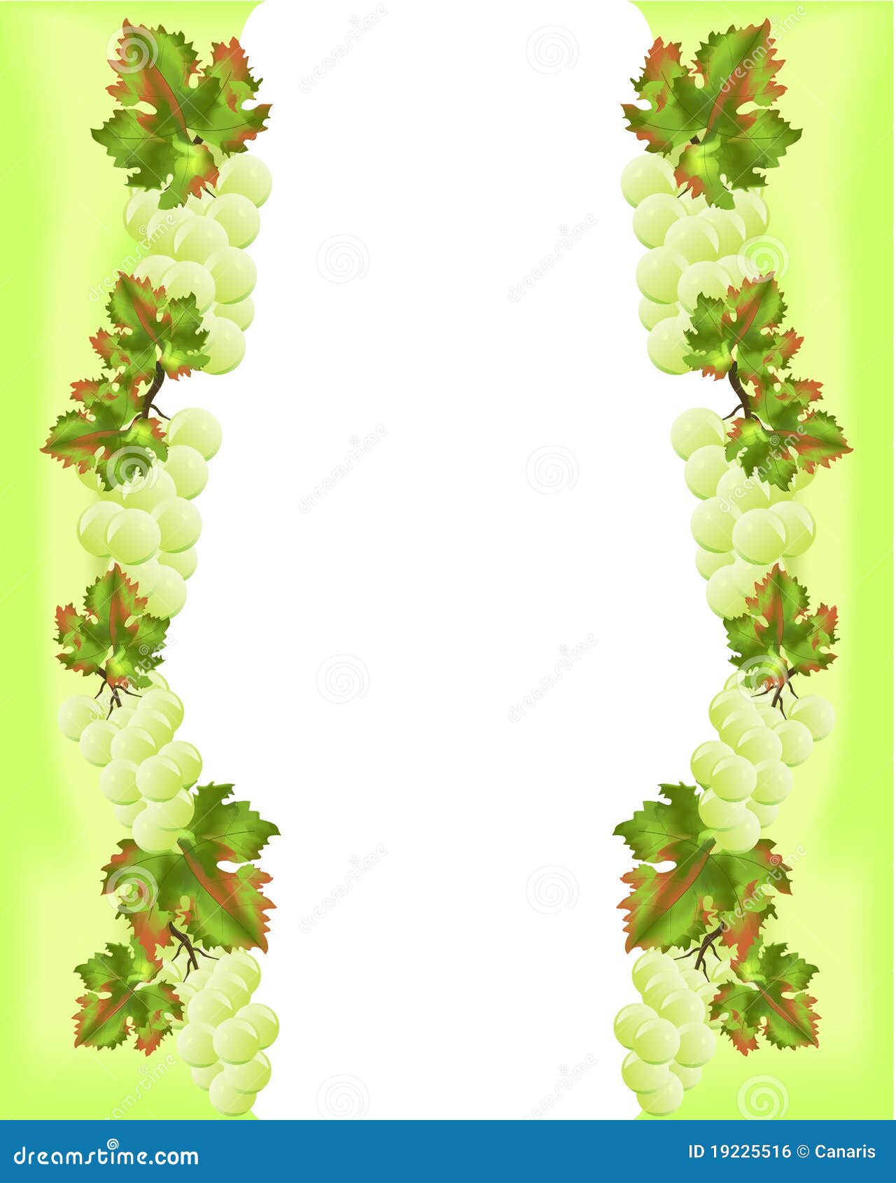 Frame with Yellow Grapes, Cdr Vector Stock Vector - Illustration of ...