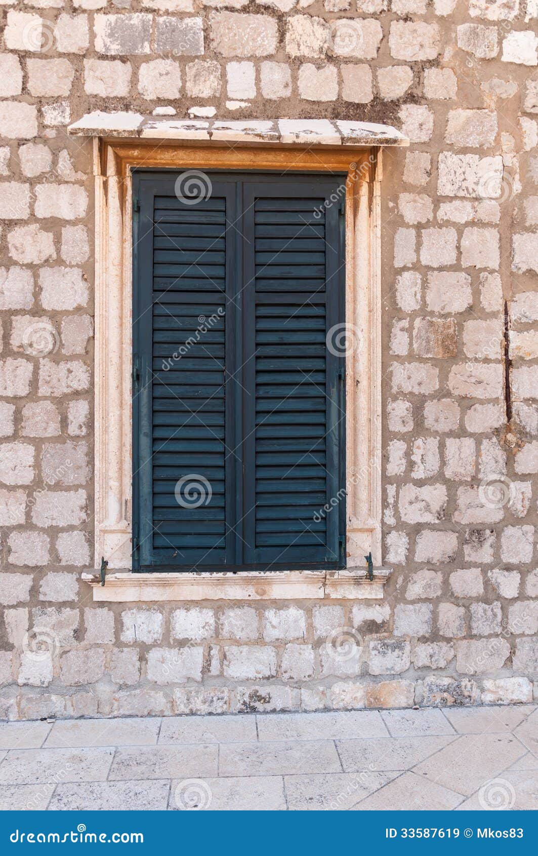 Framed Ancient Window with Shutters Stock Image - Image of ancient ...