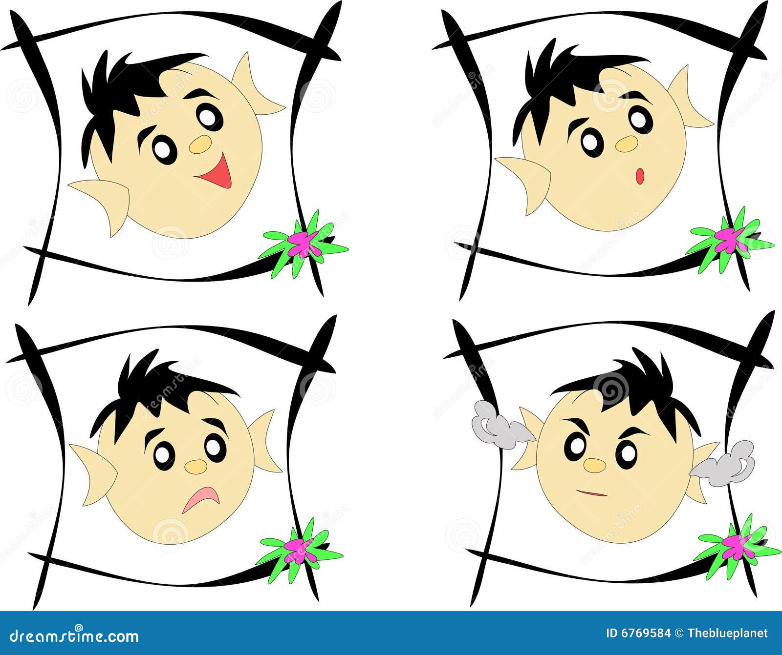 Framed Face Expressions stock illustration. Illustration of frame - 6769584