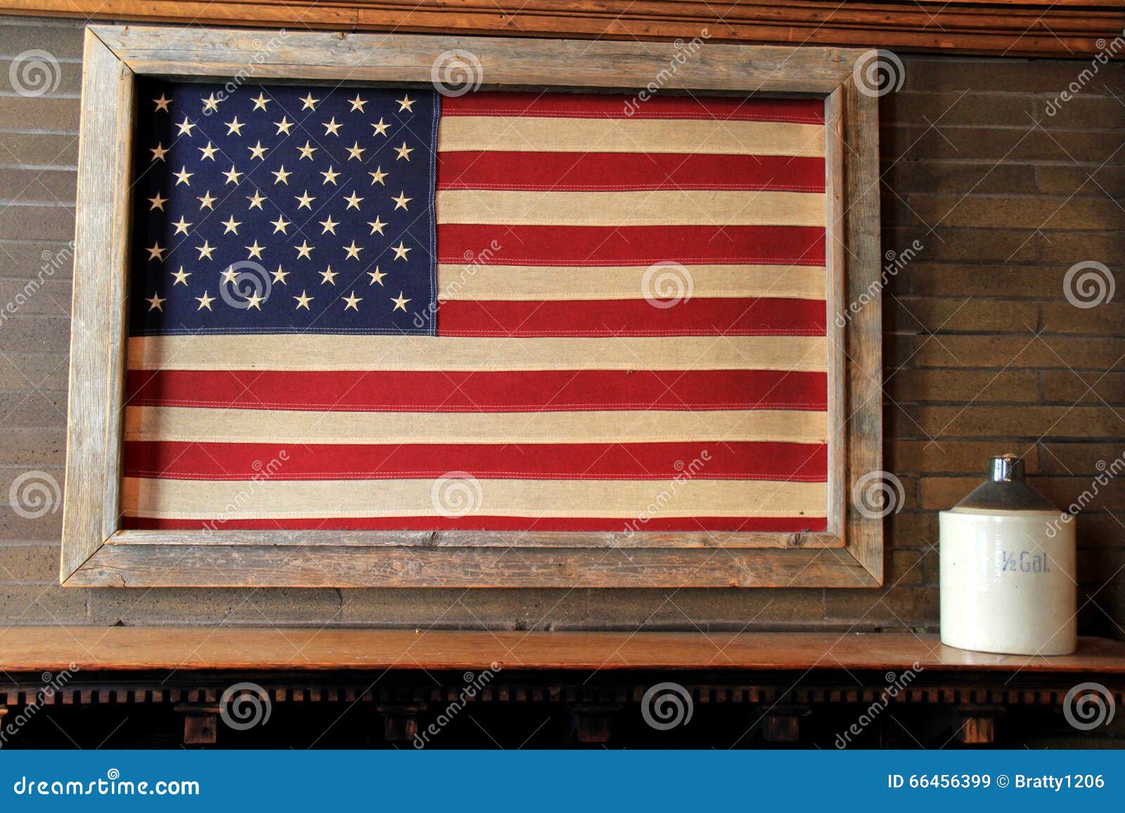 Framed Flag on Wood Background Stock Image - Image of beautiful, flag ...