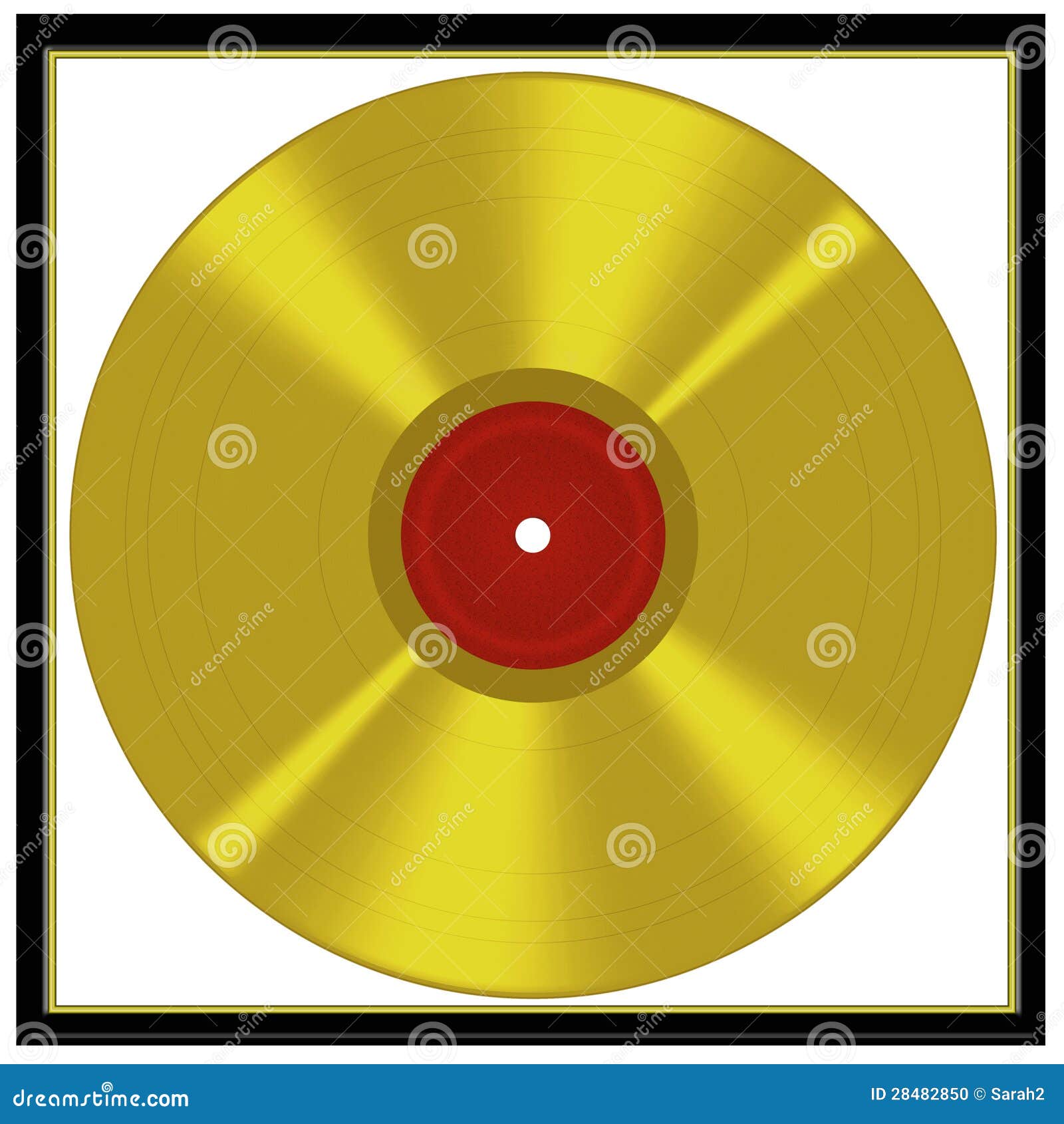Framed Gold Disc - Music Award Style Stock Illustration - Illustration ...