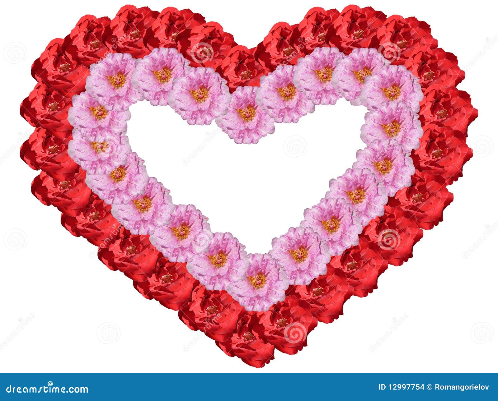Framed heart of flowers stock photo. Image of image, friendship - 12997754