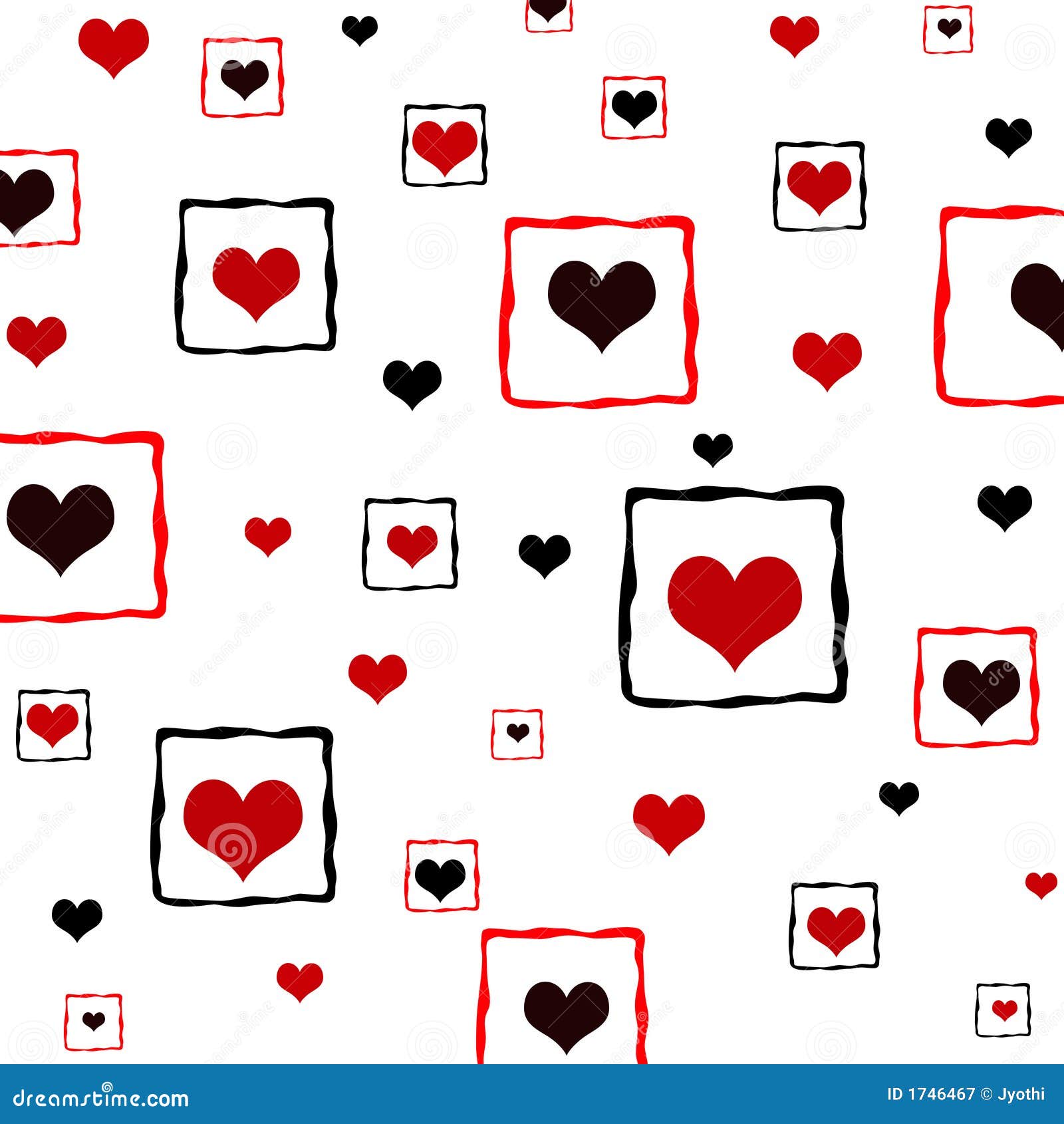 Framed hearts stock illustration. Illustration of card - 1746467