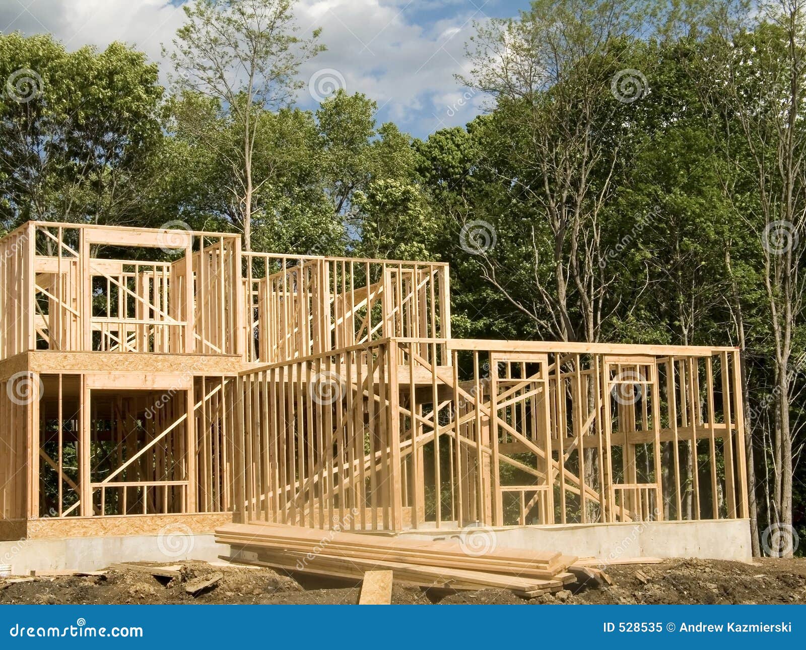 Framed House stock image. Image of house, construction - 528535