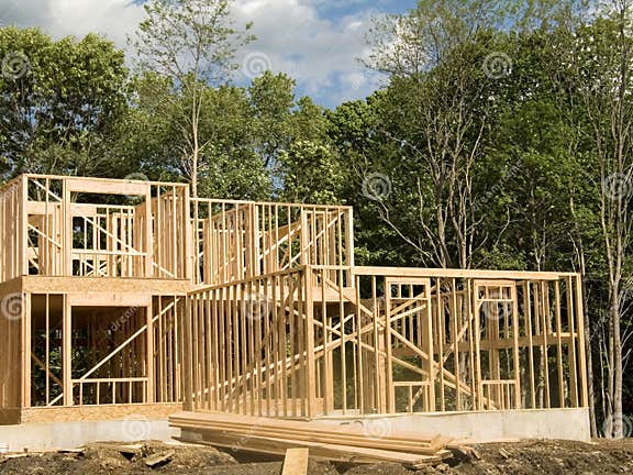 Framed House stock image. Image of house, construction - 528535
