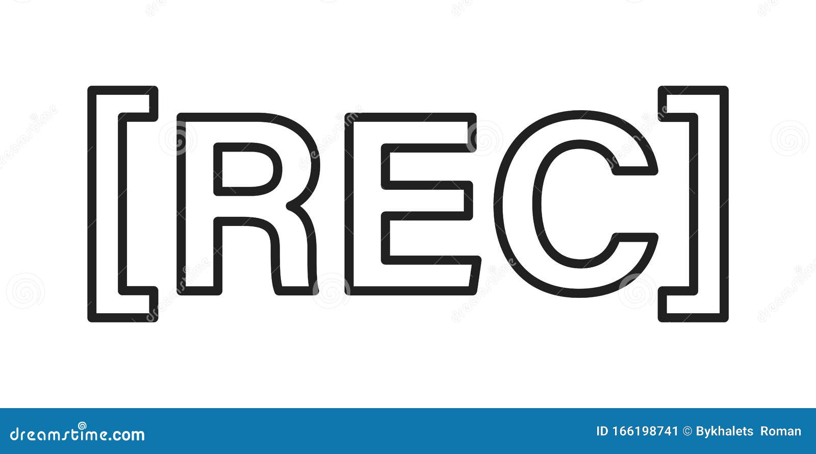 Framed Isolated Vector Recording Sign. Currently Recording Stock ...