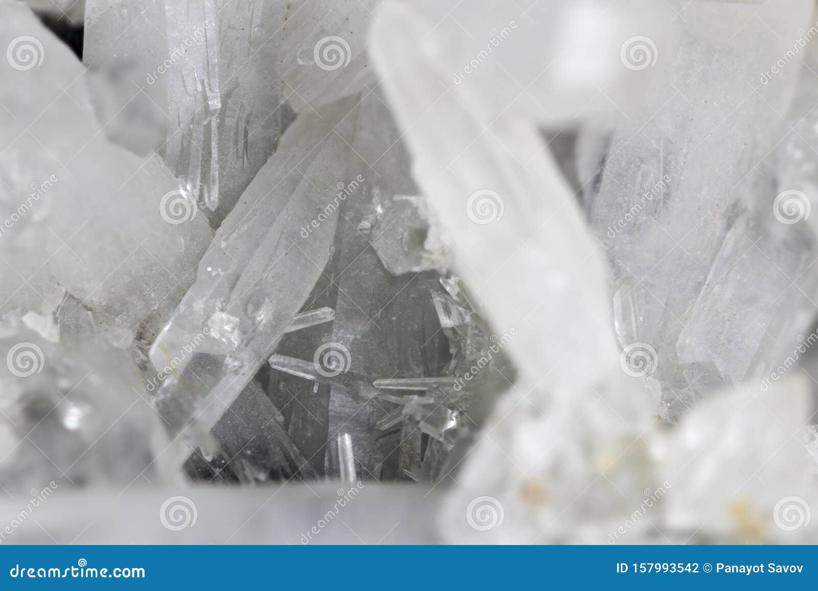 Framed Quartz Crystals in Triangle Shape Stock Photo - Image of ...
