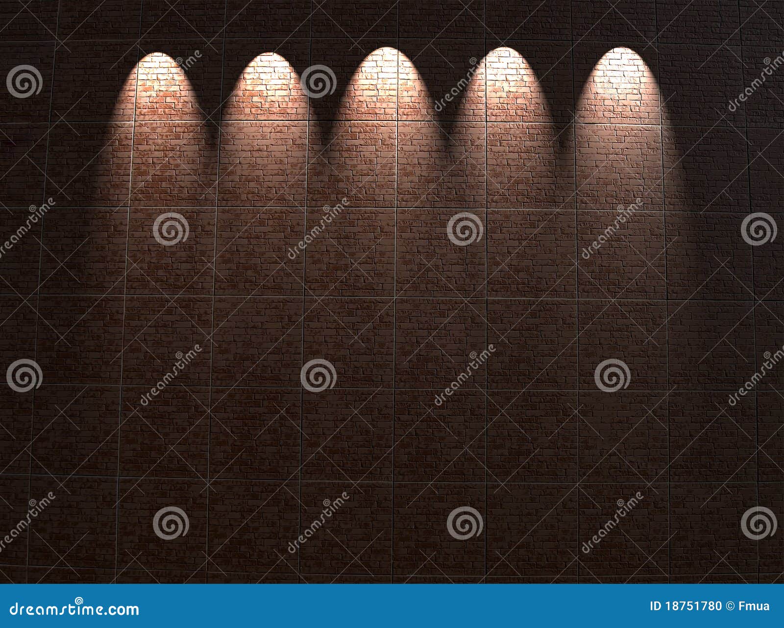 Framed Red Brick Wall Lighting, Architecture, Stock Photo - Image of ...