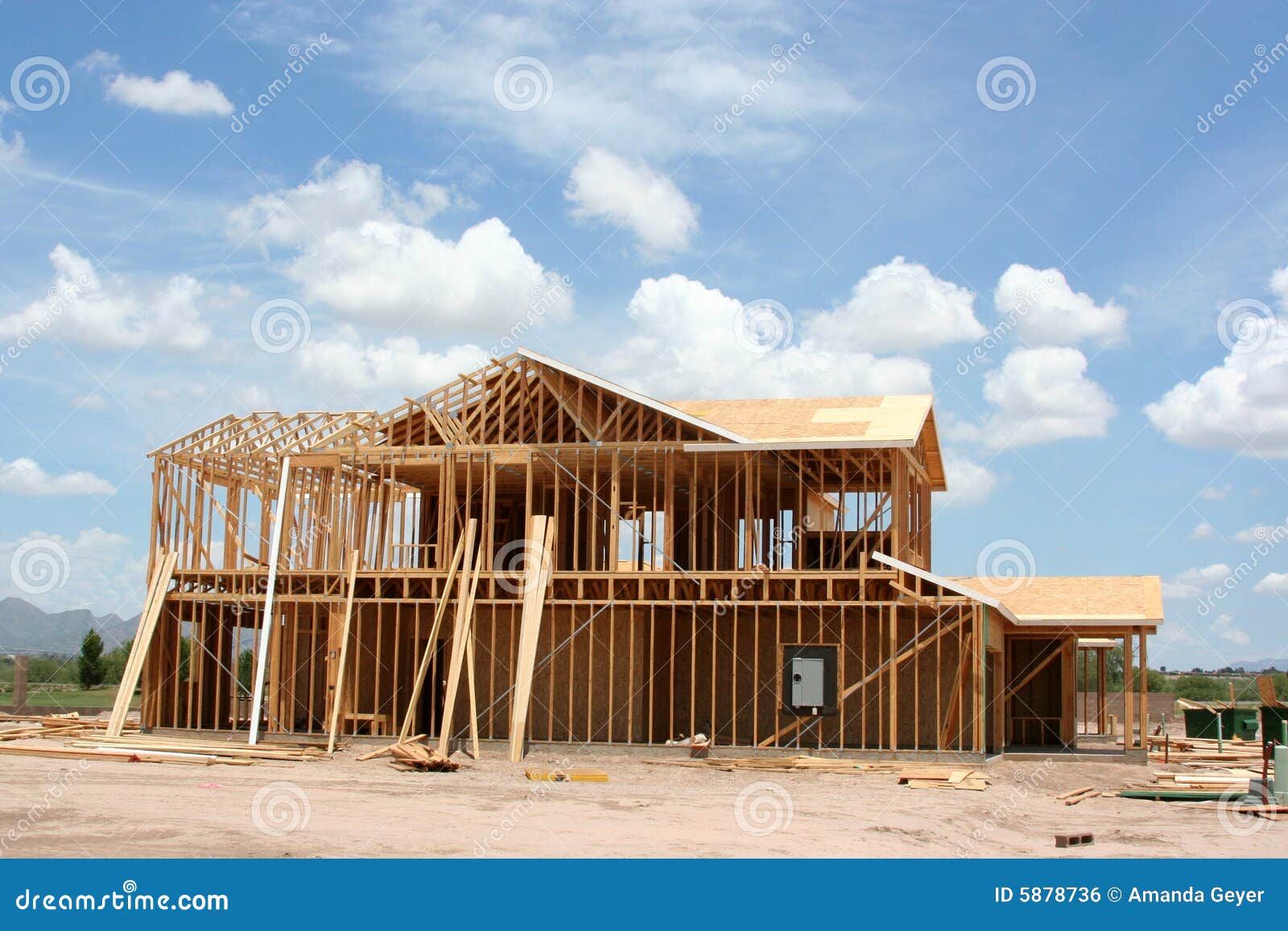 Framed two story stock photo. Image of framed, frame, subdivision - 5878736