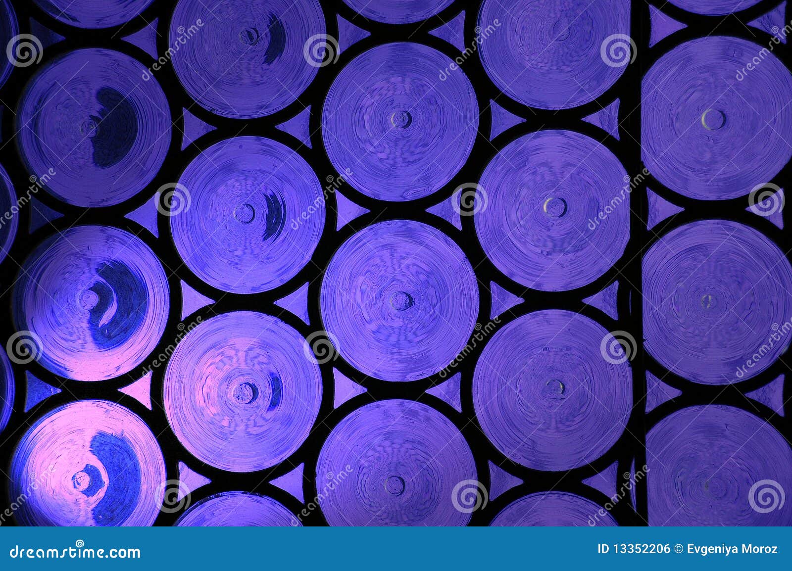 Framed Violet-blue Stained-glass Window Stock Photo - Image of closeup ...