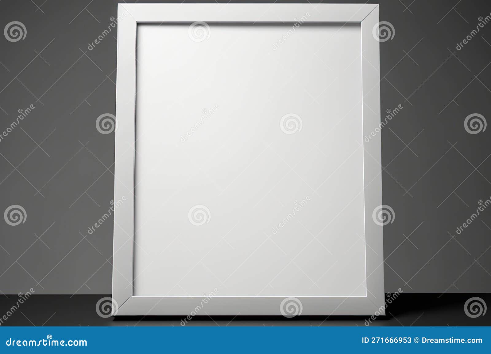 A Framed White Poster. Fake Blank Paper for Use As a Model Stock ...