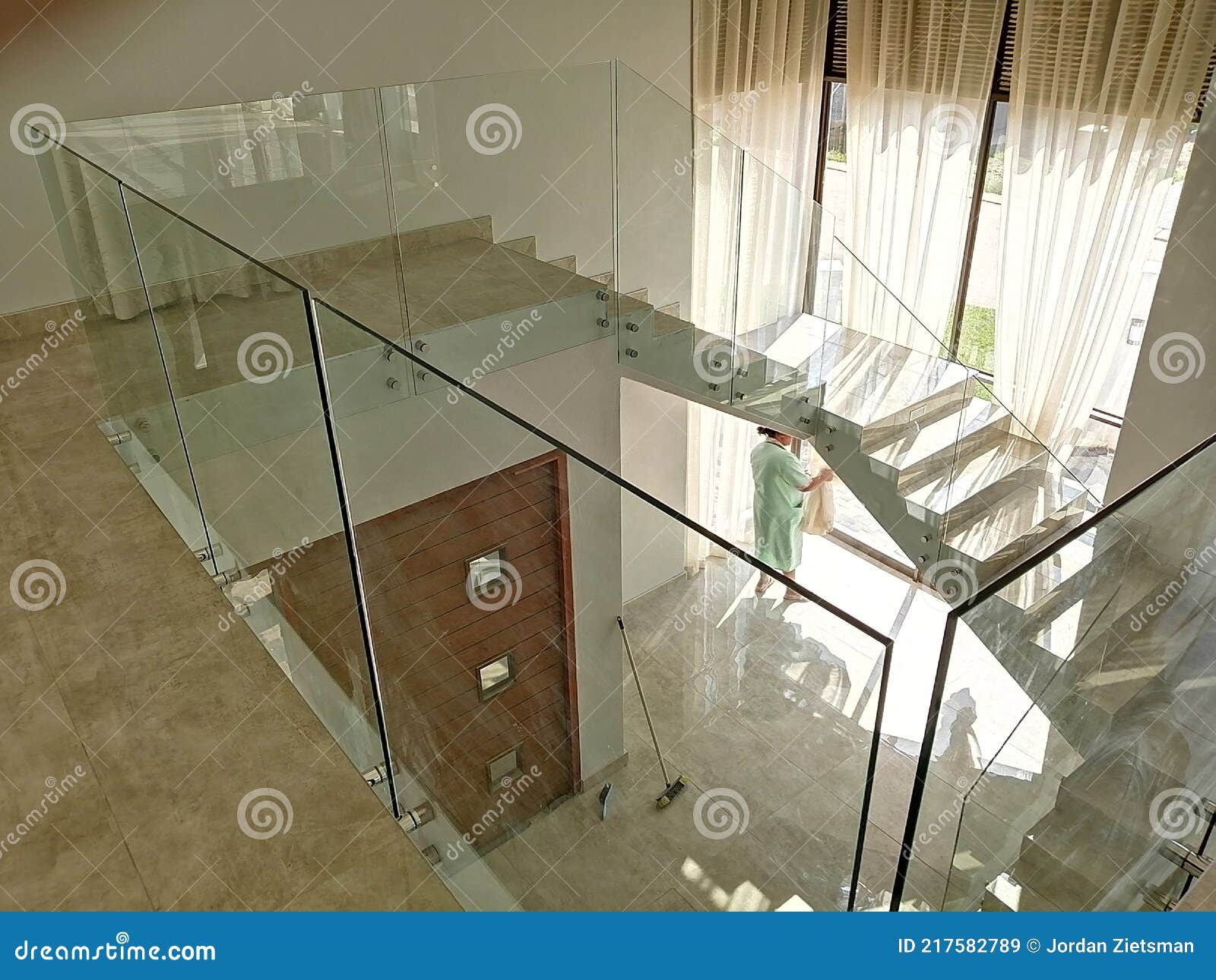 Frameles side mount glass stock image. Image of table - 217582789