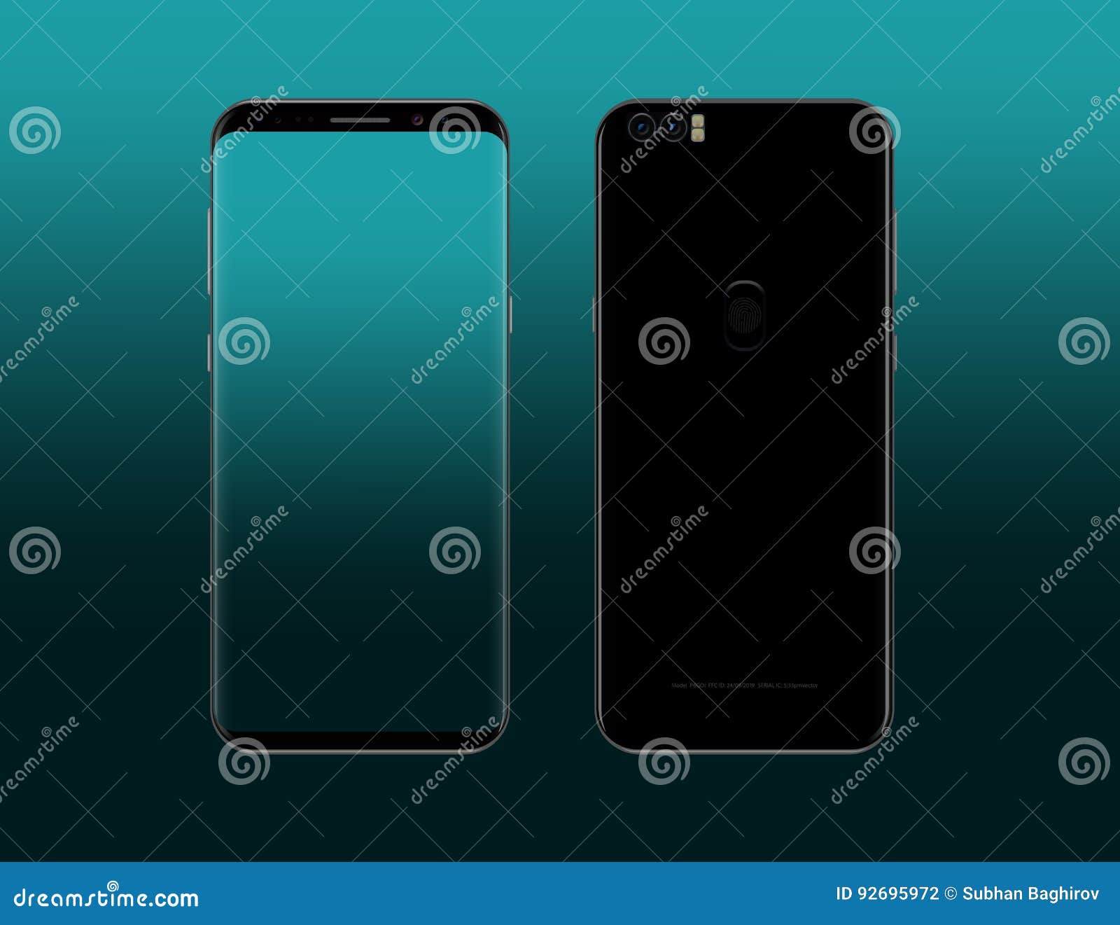 Frameless Smartphone Design Concept. Borderless Smart Phone Vector ...