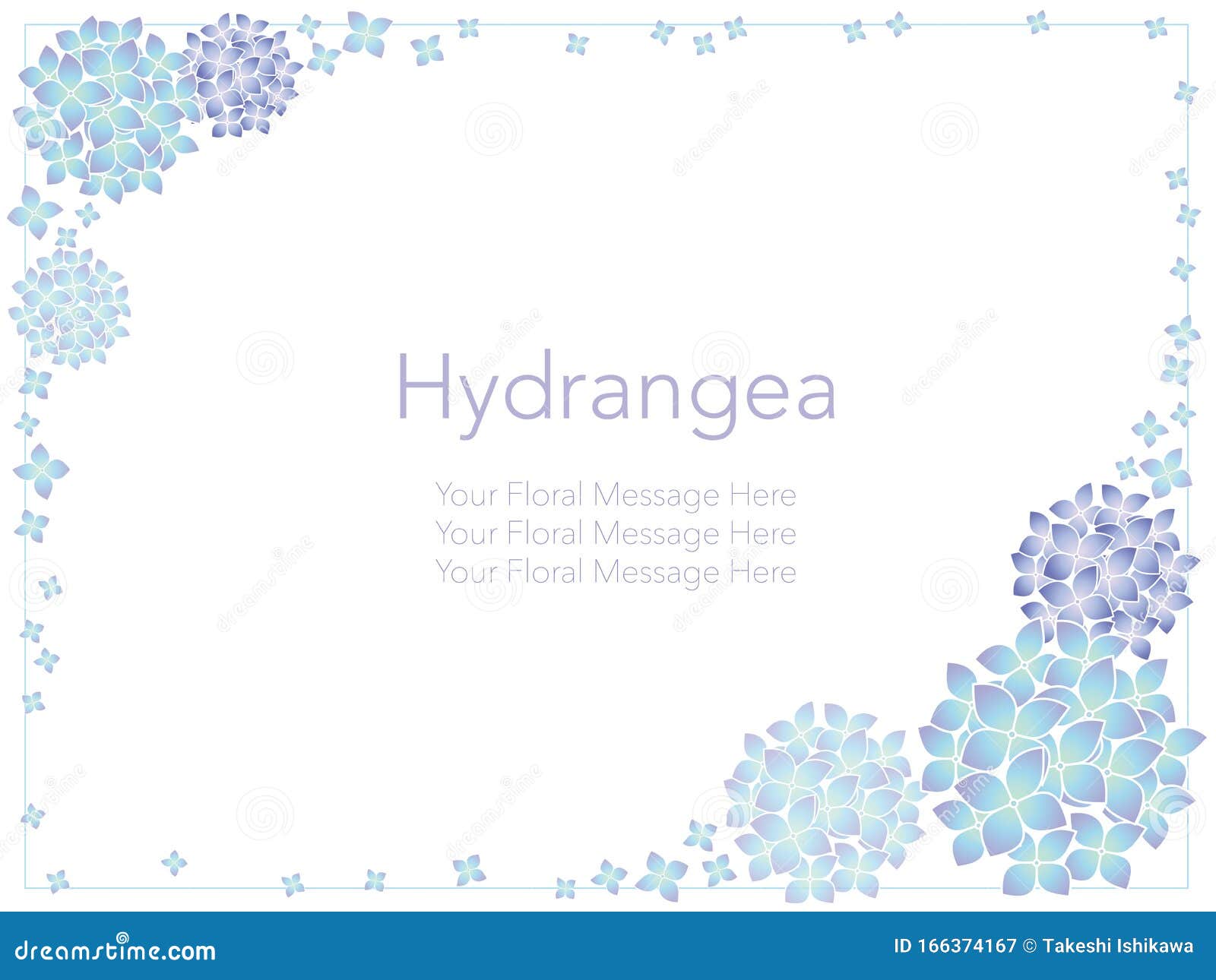 Set Of Hydrangeas Isolated On White Background. Hand Drawn Vect Royalty ...