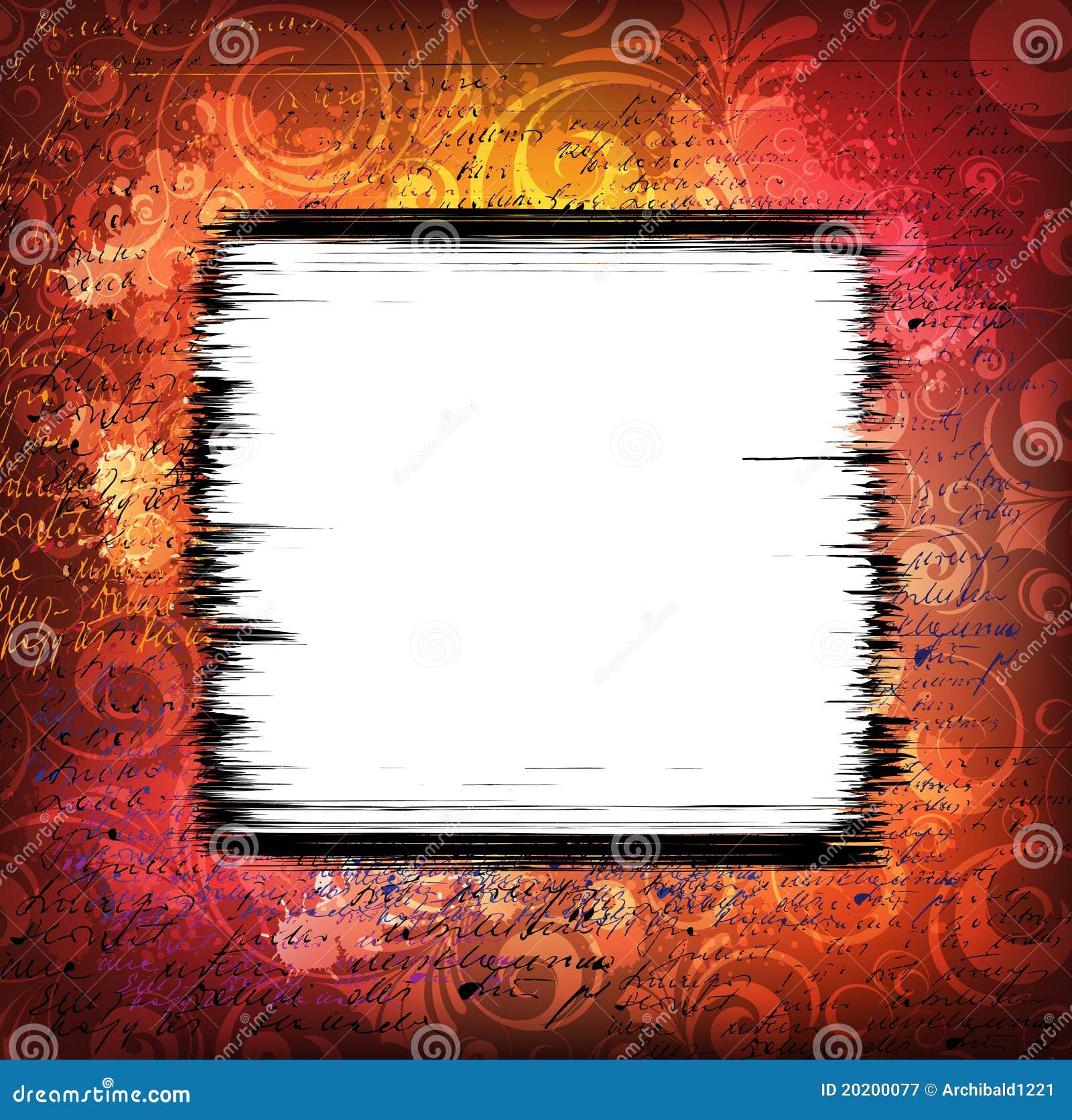 Frames stock vector. Illustration of brush, messy, ornament - 20200077