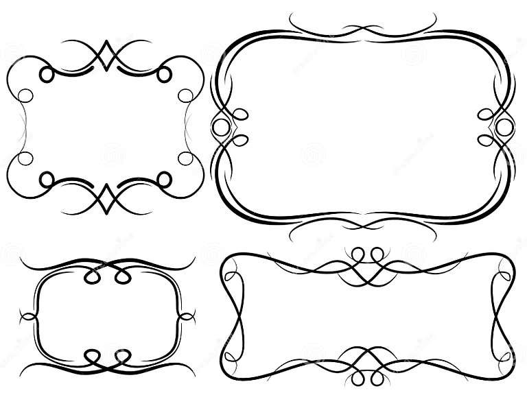 Frames stock vector. Illustration of pattern, curve, classical - 26272447