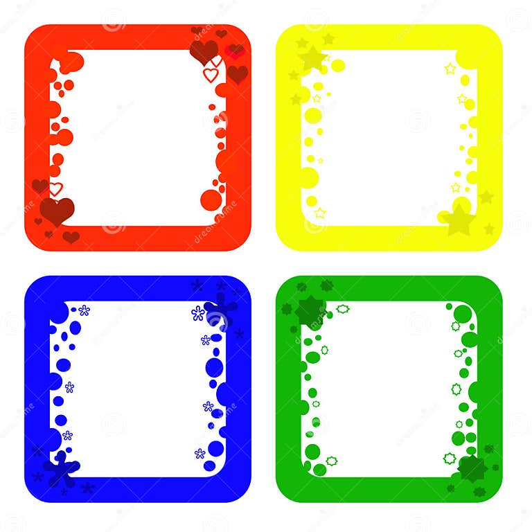 Frames stock illustration. Illustration of dingbat, colored - 7568172
