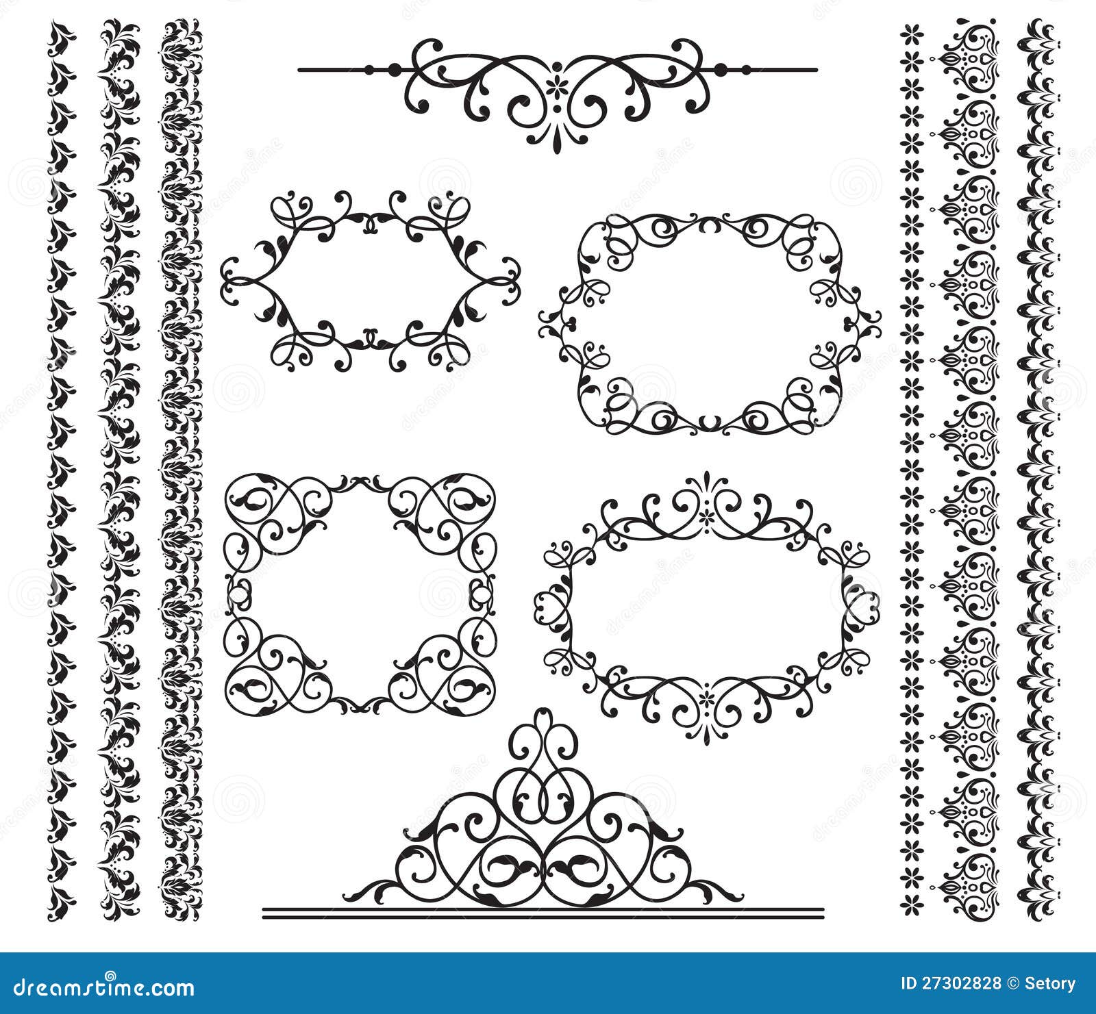 Frames and borders stock vector. Illustration of element - 27302828
