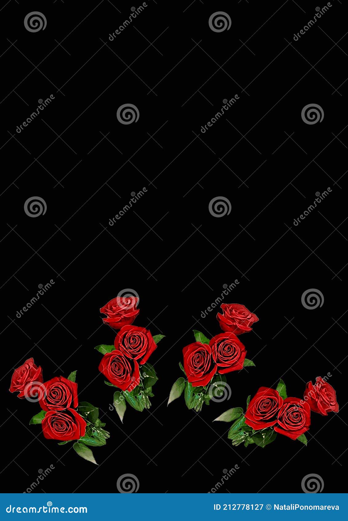Frames - A Bouquet Of Three Red Roses. Flowers On The White Background ...