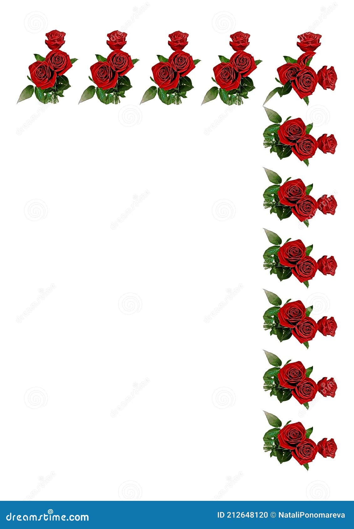 Frames - A Bouquet Of Three Red Roses. Flowers On The Black Background ...